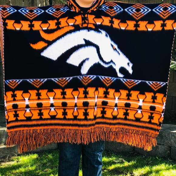 Jackets & Coats | Broncos Alpaca Poncho Hooded Unisex One Size Made In ...